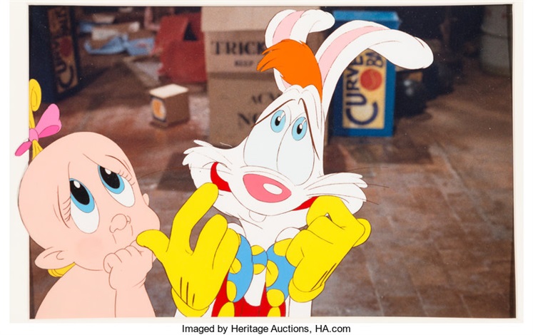 Who Framed Roger Rabbit Roger and Baby Herman Production Cel Setup Walt ...