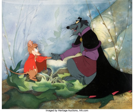 The Secret of NIMH Mrs. Brisby and Jenner Production Cel Setup on ...