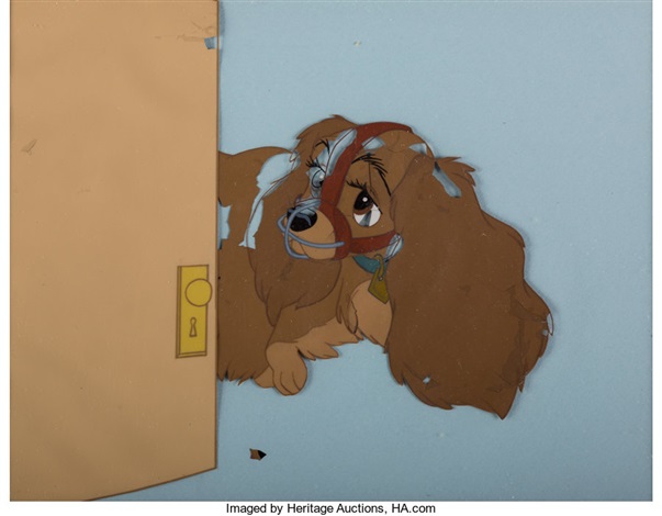 Lady and the Tramp Lady in Muzzle Production Cel Walt Disney, 1955 by ...