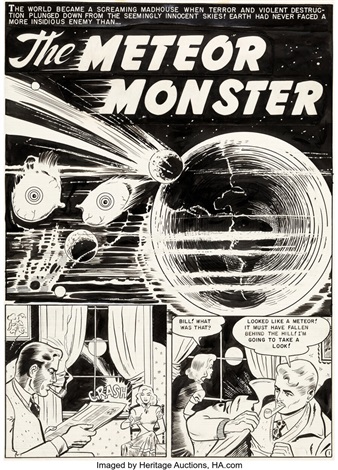 Harry Harrison and Wally Wood Weird Science 13 Story Page 1 Original Art EC, 1950 by Harry ...