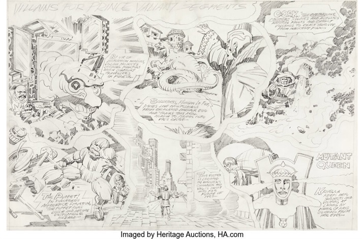 Jack Kirby Prince Valiant Animation Concept ArtPitchpiece Original Art ...