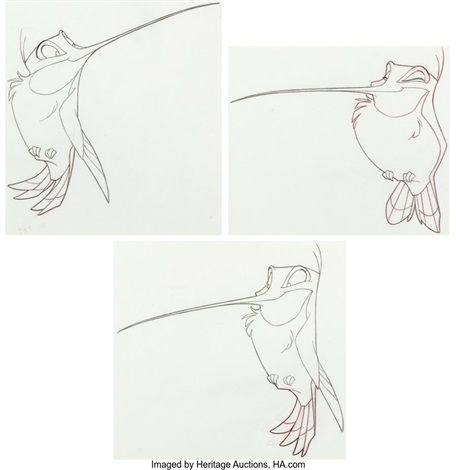 Pocahontas Flit Animation Drawings Set of 6 Walt Disney, 1995.... Total ...