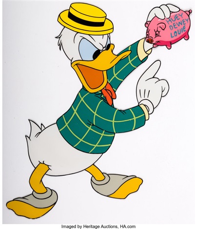 Disneyland Donalds Weekend Production Cel Walt Disney, 1958.... Total 2 ...