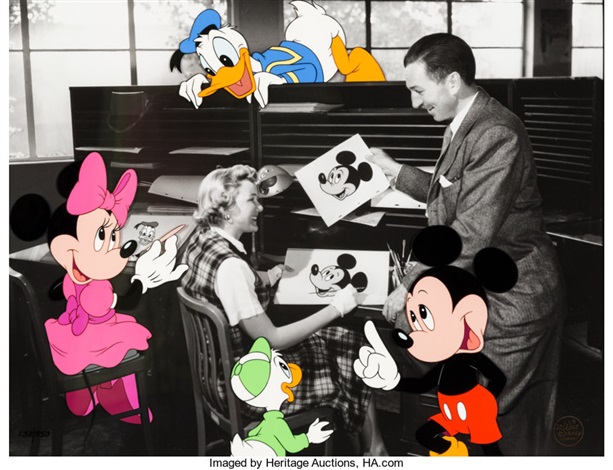 Walt at the Ink and Paint Department Limited Edition Cel 152950 Walt ...