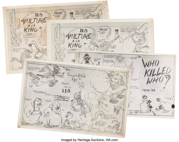 The Art of MGM Studio Model Sheet Group of 25 MGM, c. 1940s-50s ...