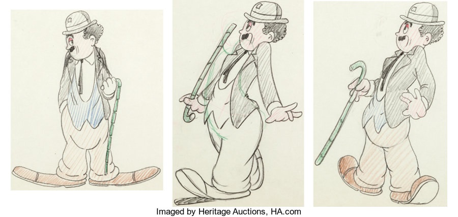 A Star is Hatched Charlie Chaplin Animation Drawing Sequence of 3 ...