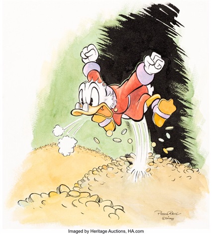 Patrick Block - Scrooge McDuck Illustration Original Art undated by ...