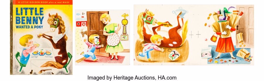Little Benny Wanted a Pony Storybook Illustrations by Richard Scarry ...