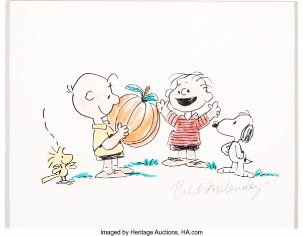 Peanuts Bill Melendez - Charlie Brown with Linus, Snoopy and Woodstock ...