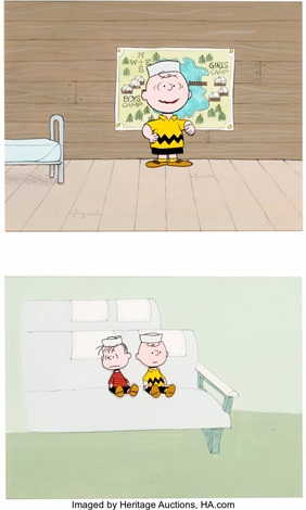 Peanuts It Was a Short Summer, Charlie Brown Production Cel Setups on ...