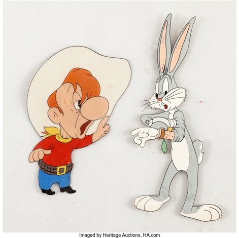 Buckaroo Bugs Bugs Bunny and Red Hot Ryder Production Cel Warner ...
