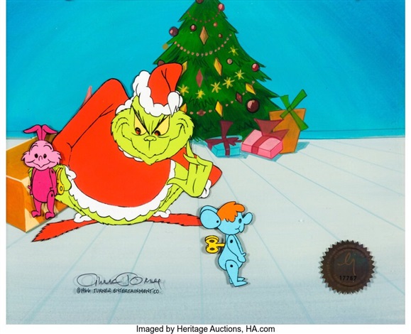 Dr. Seuss How the Grinch Stole Christmas Grinch and Toys Production Cel ...