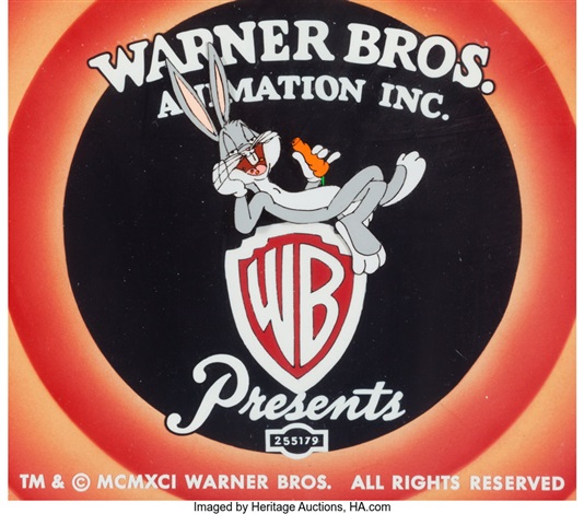 Blooper Bunny Bugs Bunny Production Opening Title Cel Warner Brothers, 1997 by Warner Bros ...