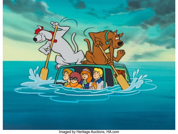 Scooby Doo Publicity Cel And Key Master Background Hanna Barbera C