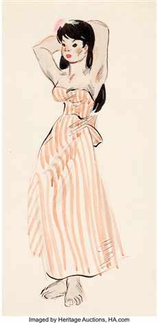 The Art of Fred Moore Polynesian Girl Illustration Walt Disney, c ...
