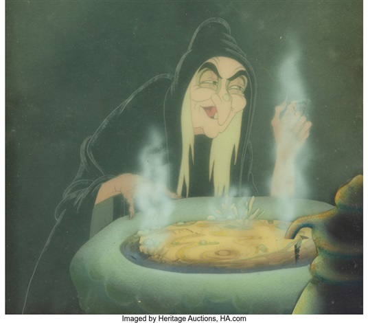 Snow White And The Seven Dwarfs Old Hag Production Cel Courvoisier