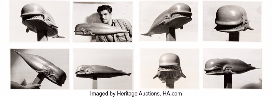 Pinocchio Monstro Model and Walt Disney Photographs Walt Disney, c ...