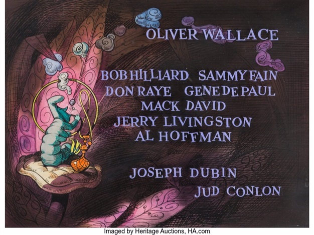 Alice in Wonderland Title Card Production Cel with Key Master ...