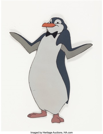 Mary Poppins Penguin Waiter Production Cel Setup Walt Disney, 1964 by ...