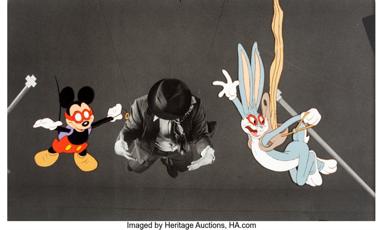 Who Framed Roger Rabbit Mickey Mouse and Bugs Bunny Production Cel ...