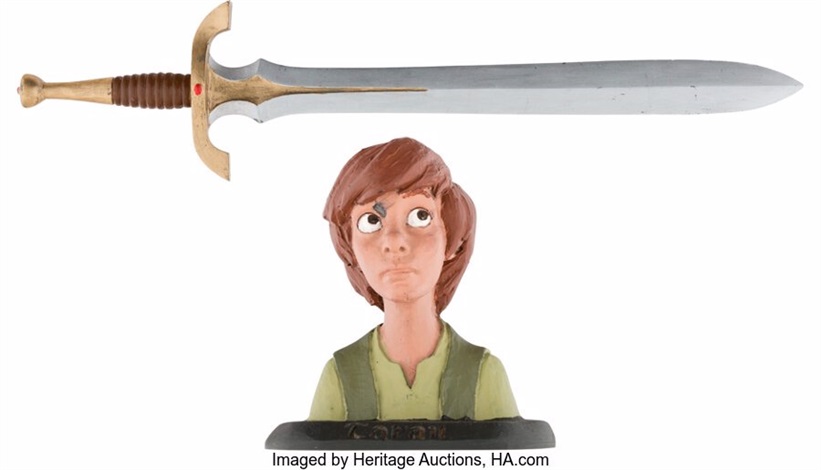 The Black Cauldron Taran and Magic Sword Maquettes Group Walt Disney ...