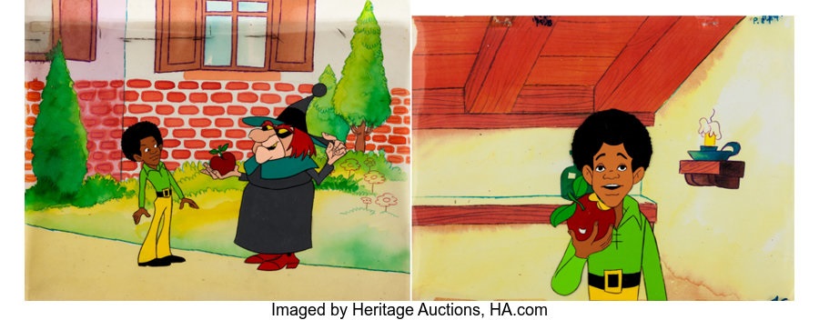 The Jackson 5ive Michael White Production Cel with Key Master Background Group of 2 Rankin-Bass ...