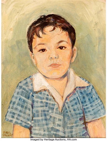 Paul Terry - Paul Terry Layton as a Boy Painting Terrytoons, c. 1960 by ...