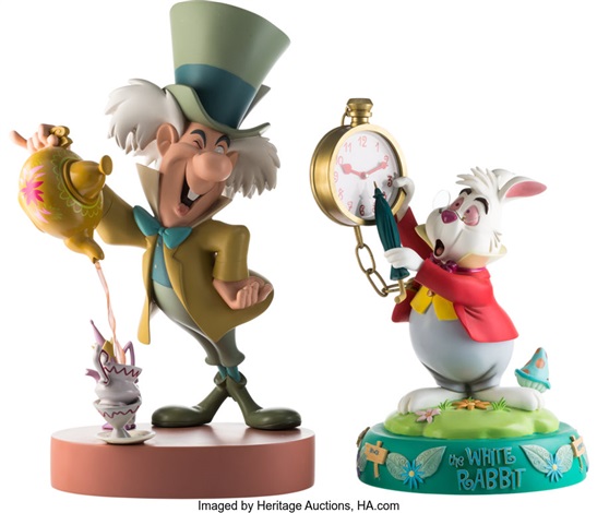 Alice in Wonderland Mad Hatter and White Rabbit Disney Big Figures ...
