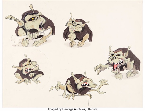 The Black Cauldron Creeper Concept Art by Phil Nibbelink Walt Disney ...
