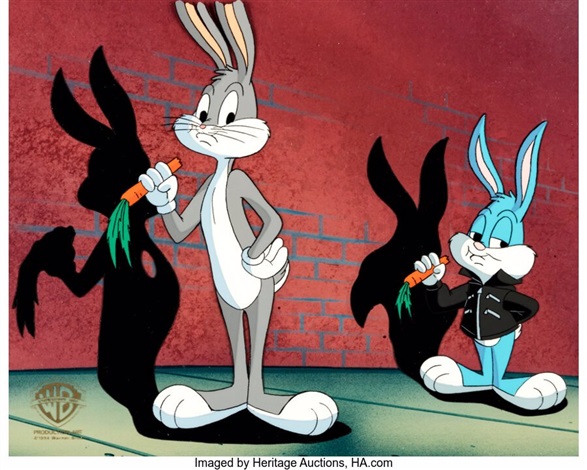 Tiny Toon Adventures Bugs Bunny and Buster Bunny Production Cel Setup ...