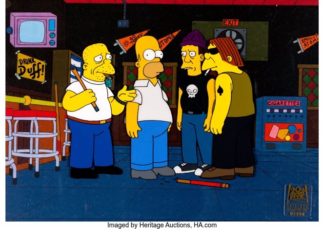 The Simpsons The Homer They Fall Homer Production Cel Fox, 1996 by ...