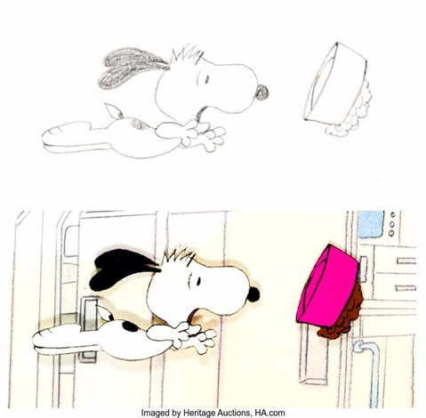 Peanuts This is America, Charlie Brown Snoopy Production Cel and ...