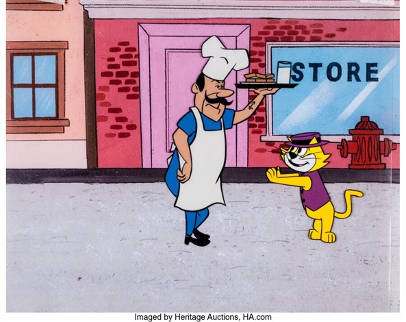 Top Cat Top Cat and Chef Production Cel Setup Hanna-Barbera, 1961 by ...