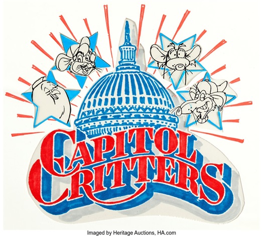 Capitol Critters Original Concept Art for Main Title Logo Hanna-Barbera ...