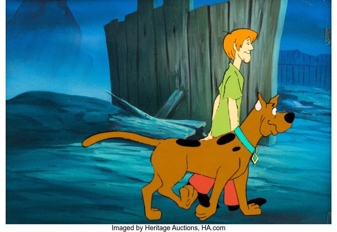 Scooby Doo Where Are You Production Cel And Background Lot 12135