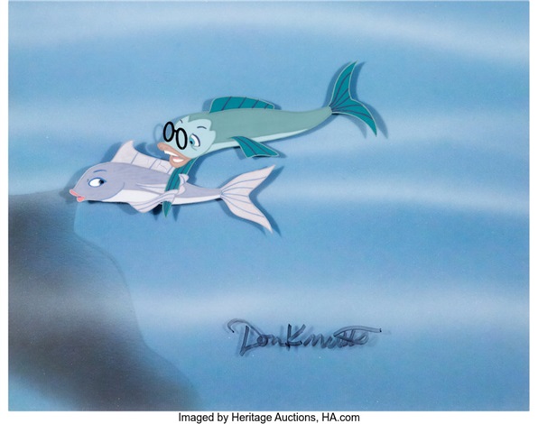 The Incredible Mr. Limpet Limpet and Ladyfish Production Cel Signed by ...