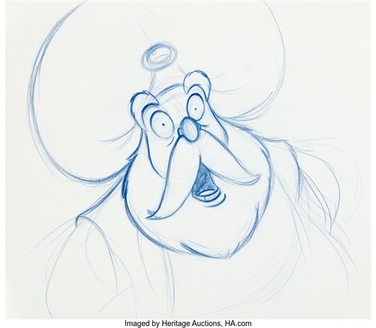 Aladdin Sultan Animation Drawings Group of 10 Walt Disney, 1992 ...