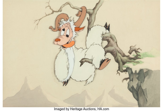 Alpine Climbers Mountain Goat Production Cel and Key Master Background ...