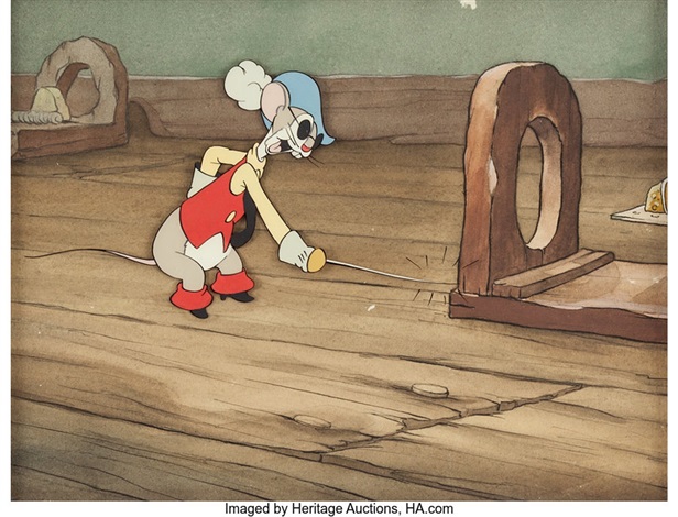 Three Blind Mouseketeers Production Cel with Master Background Walt ...