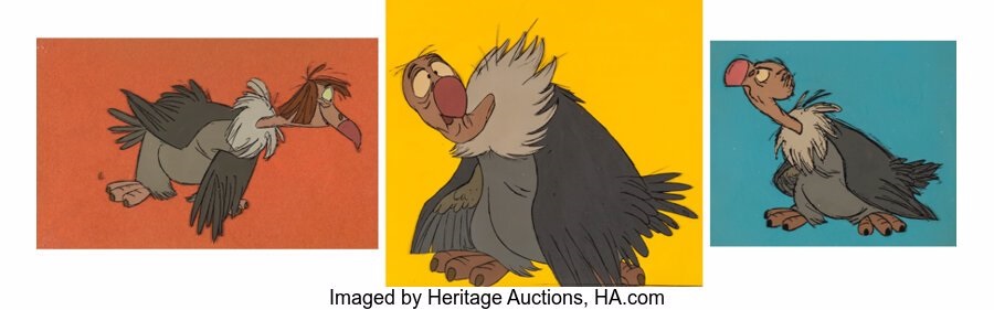 The Jungle Book Buzzy and Ziggy Color Model Cel Group of 3 Walt Disney ...